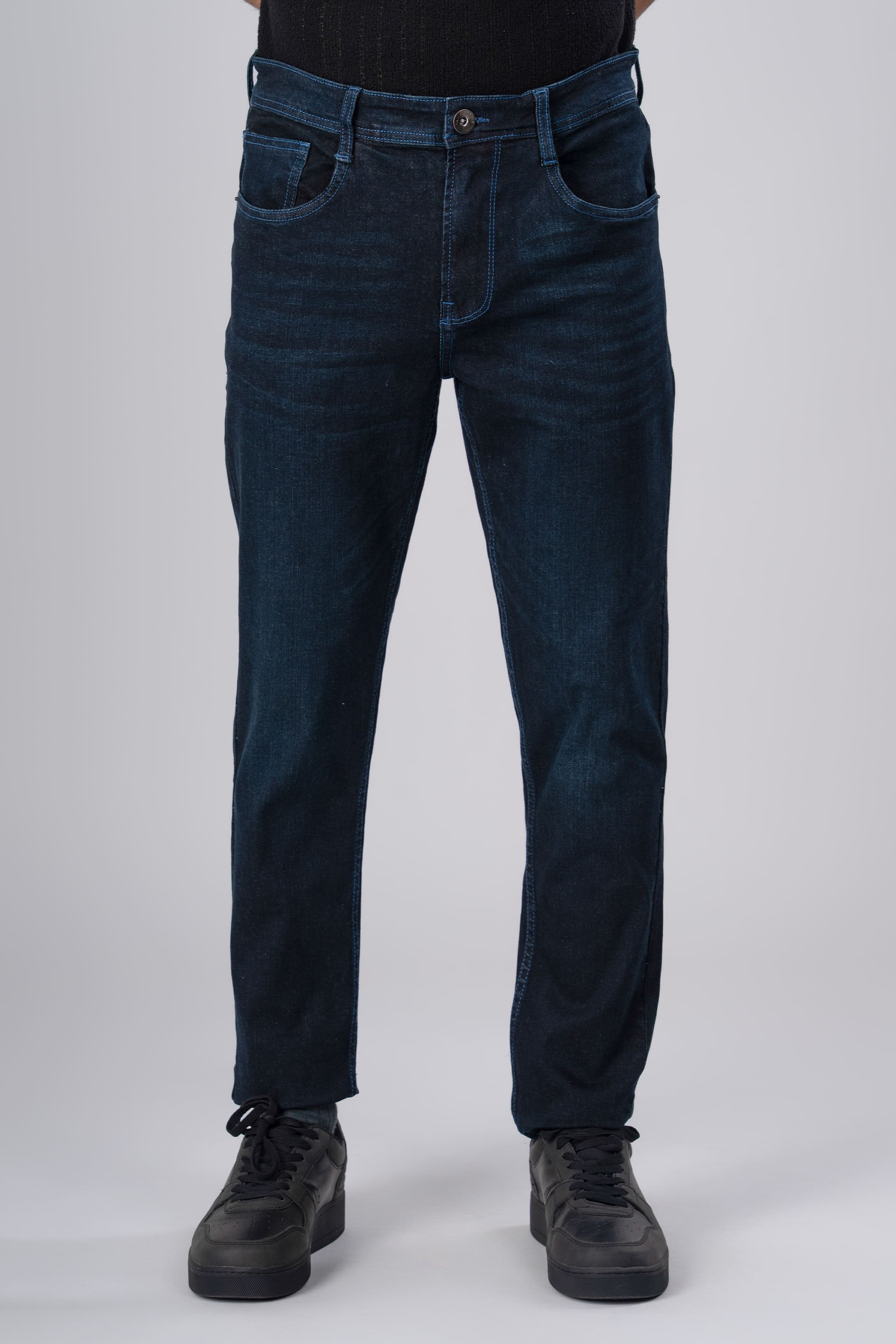 Men's Classic Edge Tailored Denim In Dark Blue